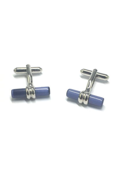Blue Acrylic Cylinder Bar Cufflinks – Splice Barbershop